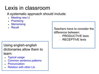 Lexis: a unit of meaning | PPT