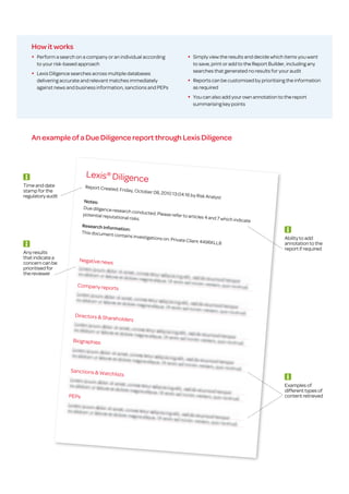 Lexis Diligence Anti-bribery and Corruption Brochure | PDF