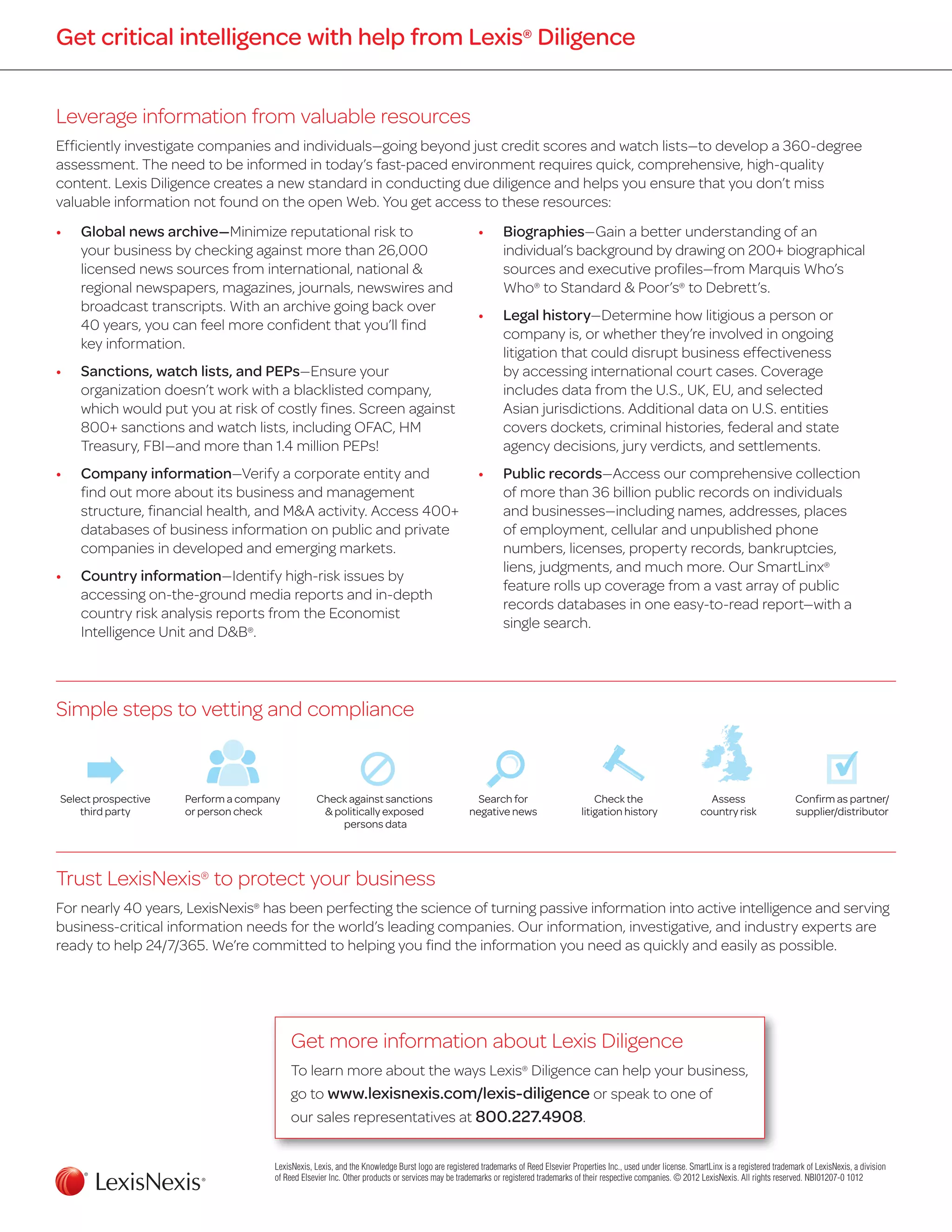 Lexis Diligence overview | PDF | Search | Internet