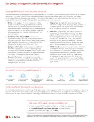 Lexis Diligence overview | PDF | Search | Internet