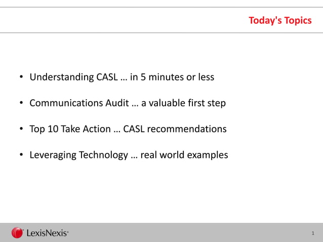 Cornerstones of CASL Compliance | PPT