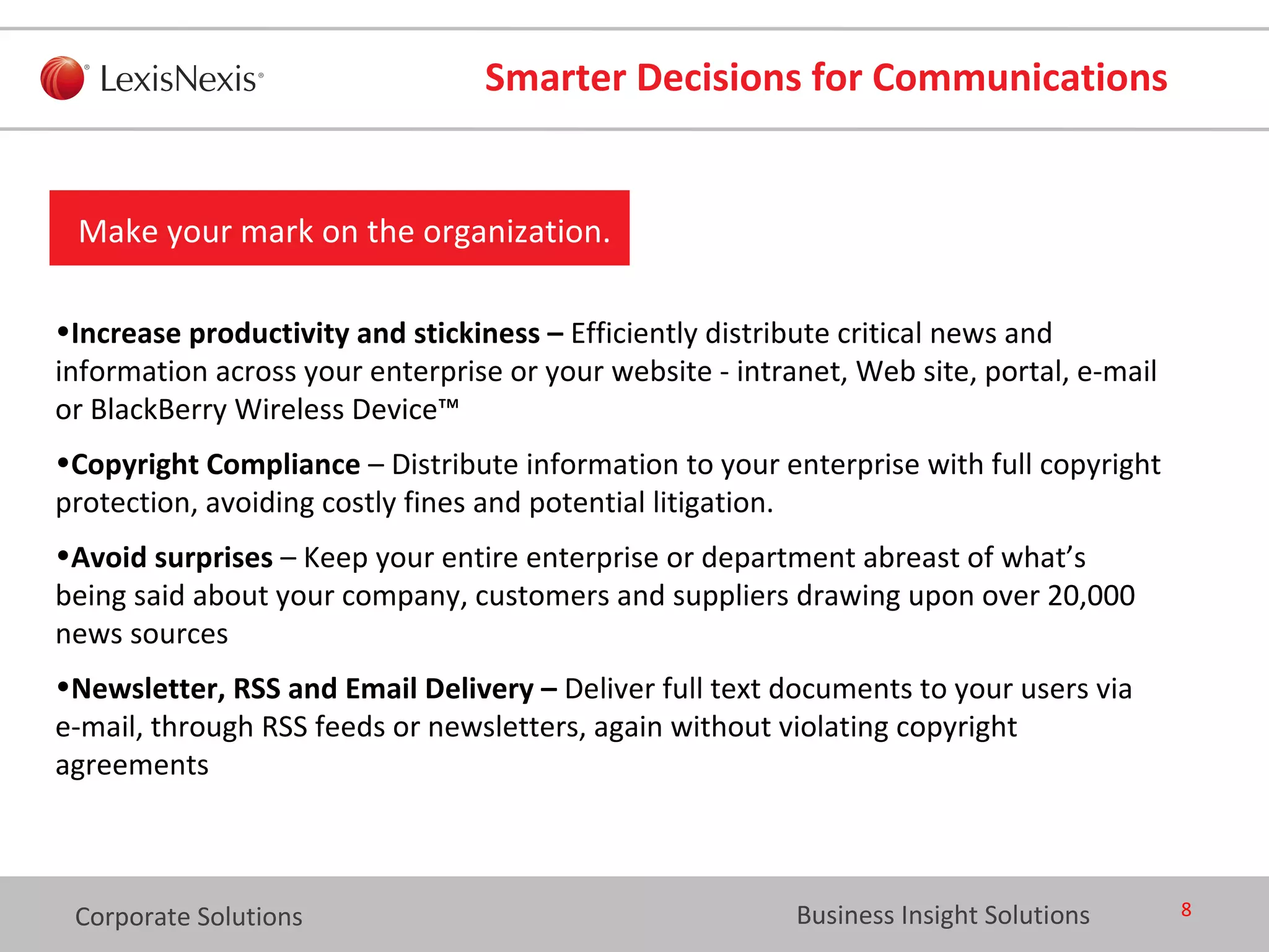 Lexis Nexis Capabilities | PPT
