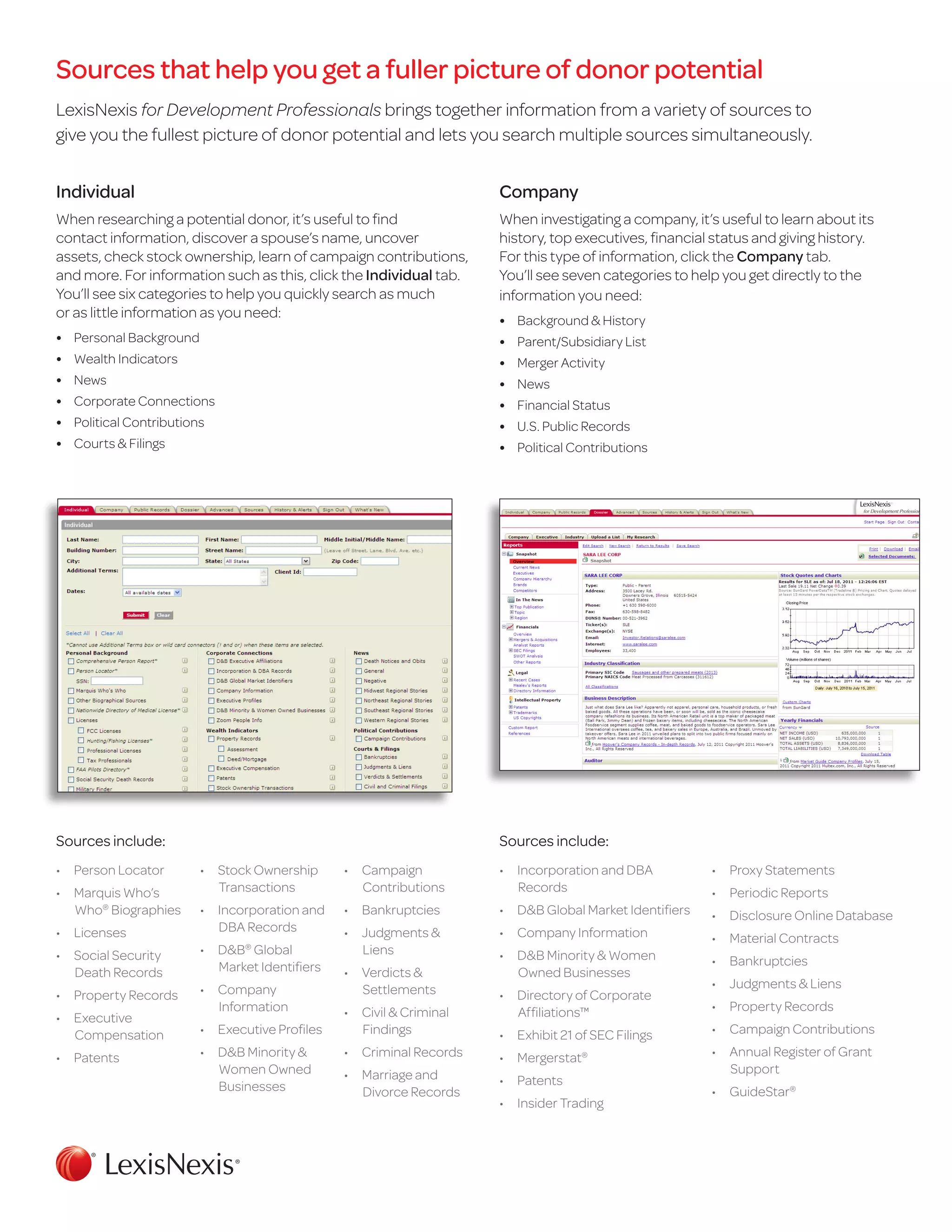LexisNexis for Development Professionals (LNDP) brochure | PDF