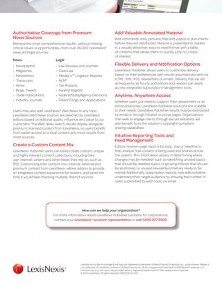 LexisNexis Publisher brochure | PDF