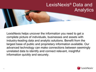 Lexis Nexis Risk Solutions O Verview | PPT
