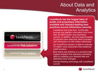Lexis Nexis Risk Solutions O Verview | PPT