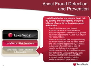 Lexis Nexis Risk Solutions O Verview | PPT