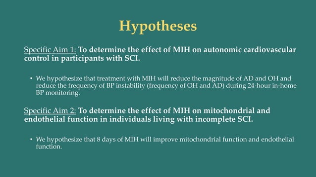 Mild Intermittent Hypoxia: A Prophylactic for Autonomic Dysfunction in ...
