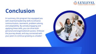 Lexlevel Services: Comprehensive Leadership Training Program | PPTX