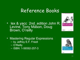 LEX lexical analyzer for compiler theory.ppt
