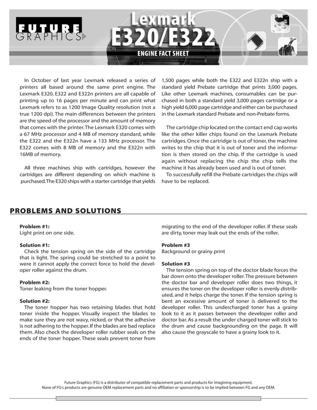 Manual de Recarga Lexmark E320 | E322 | PDF