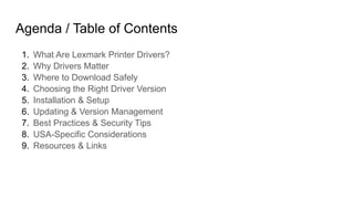 Lexmark Printer Drivers_ Complete Guide & Best Practices | PPTX