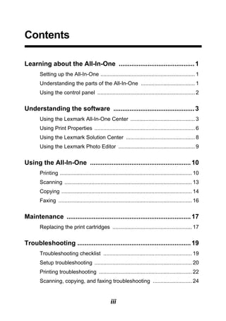 Lexmark x1100 series | PDF