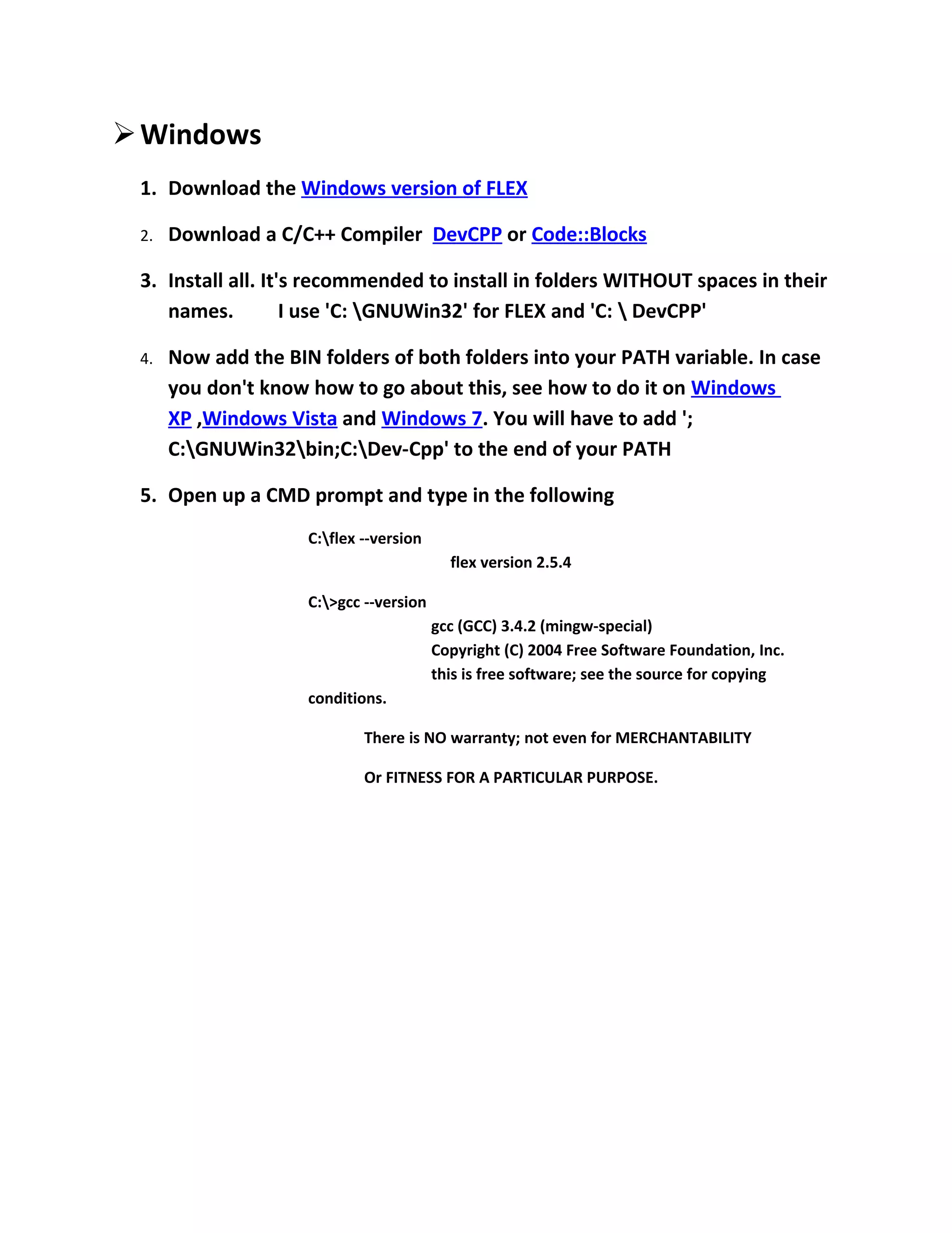 Lex tool manual | DOC