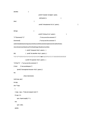 Lex tool manual | DOC