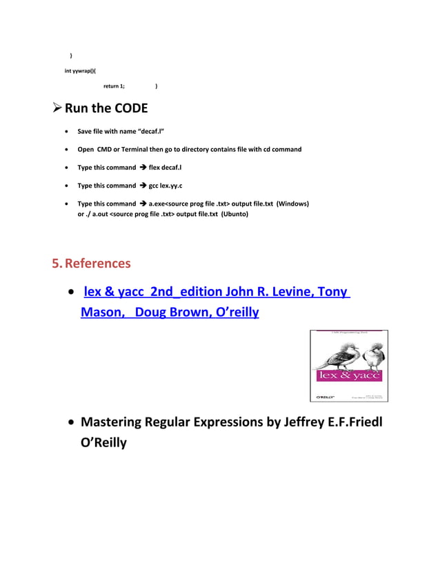 Lex tool manual | DOC