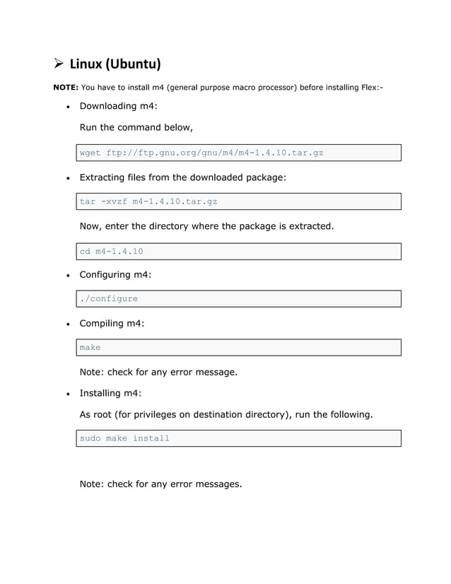 Lex tool manual | DOC