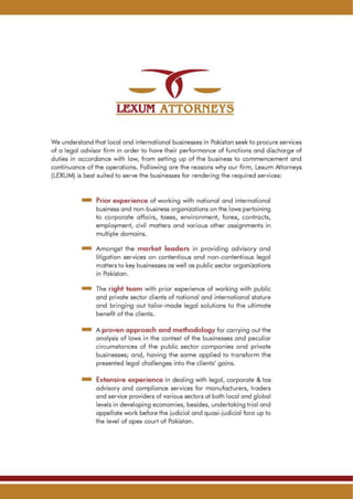 LEXUM ATTORNEYS - Pakistan | PPSX