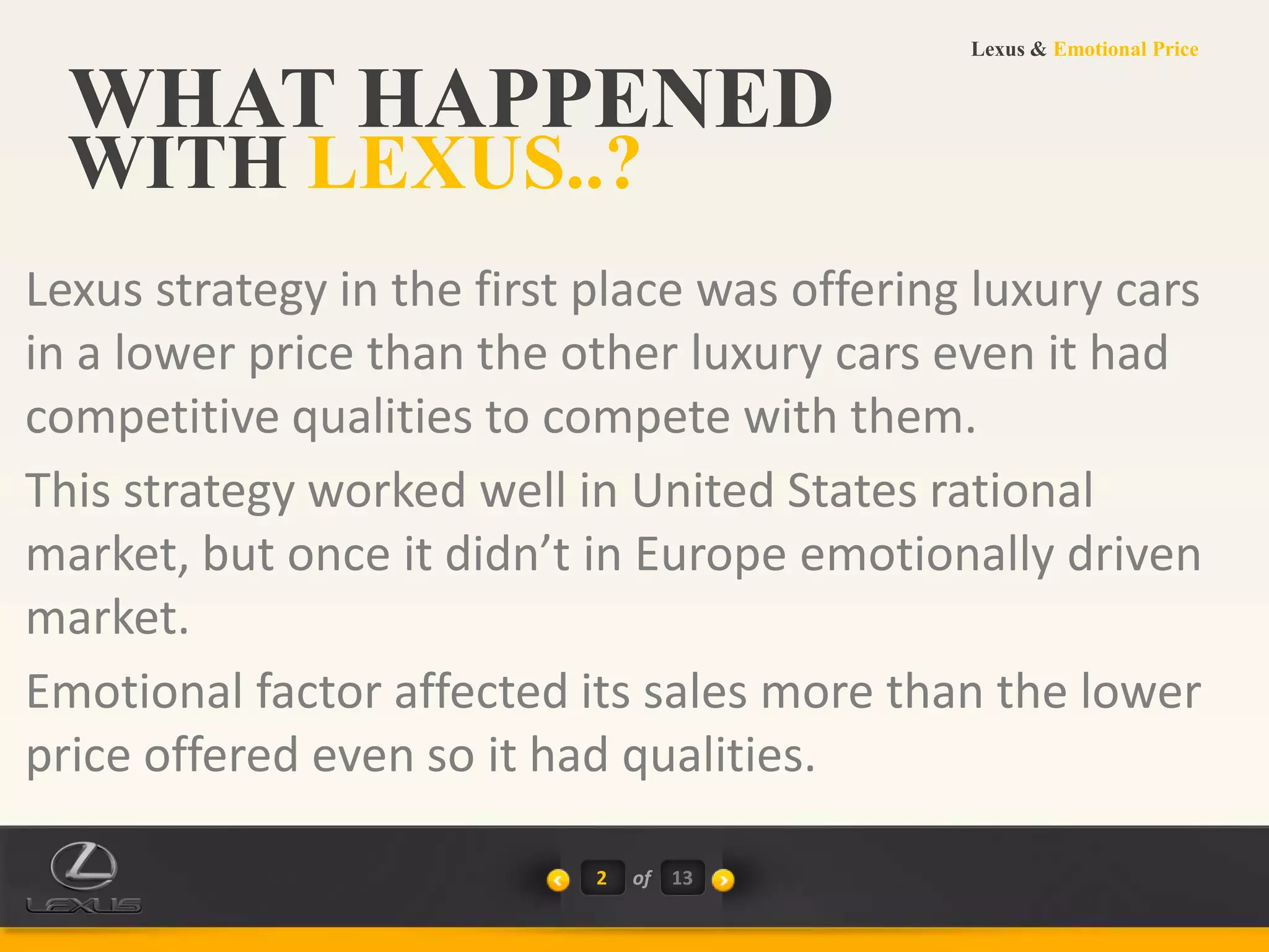 Lexus Case - Emotional Price | PPTX