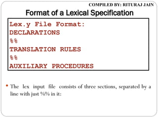 LEX Intrduction Compiler Construction_VIET.ppt