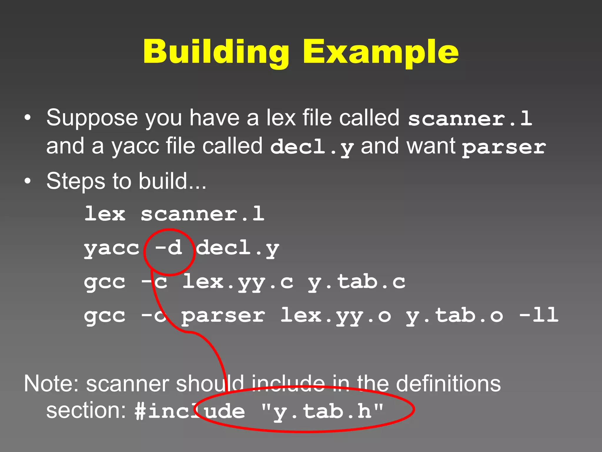 LEX & YACC TOOL | PPTX
