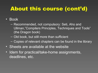 Compiler Design Tutorial | PPT