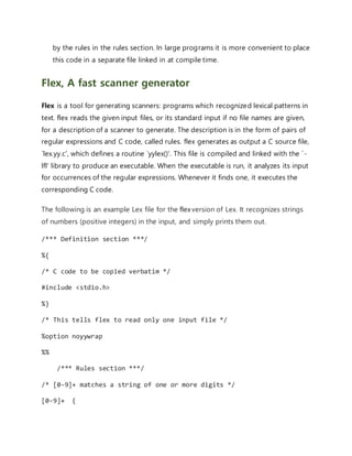 LEX & YACC | PDF