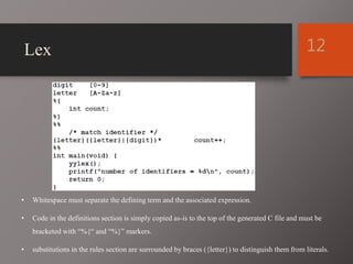 Lex & yacc | PPTX