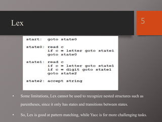 Lex & yacc | PPTX