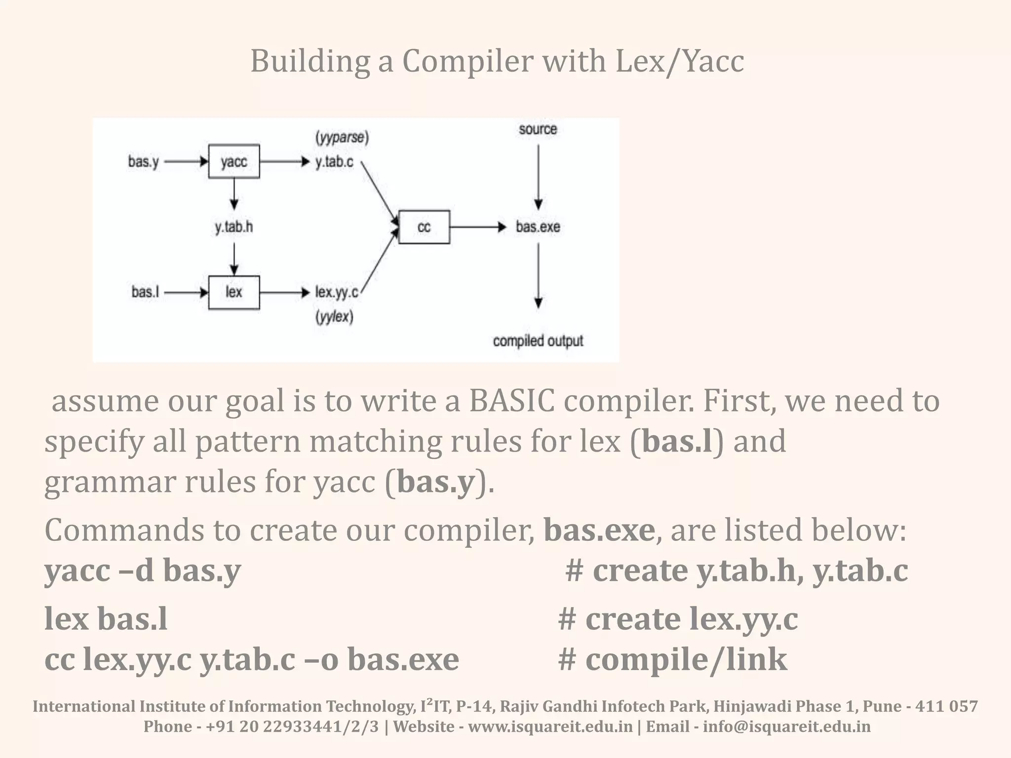 What Is LEX and YACC? | PPTX | Desktop Publishing | Computer Software and Applications