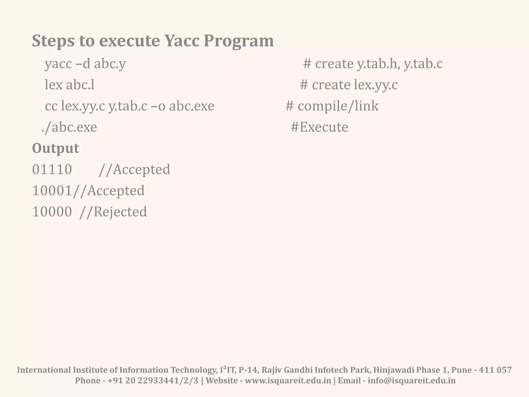 What Is LEX and YACC? | PPTX