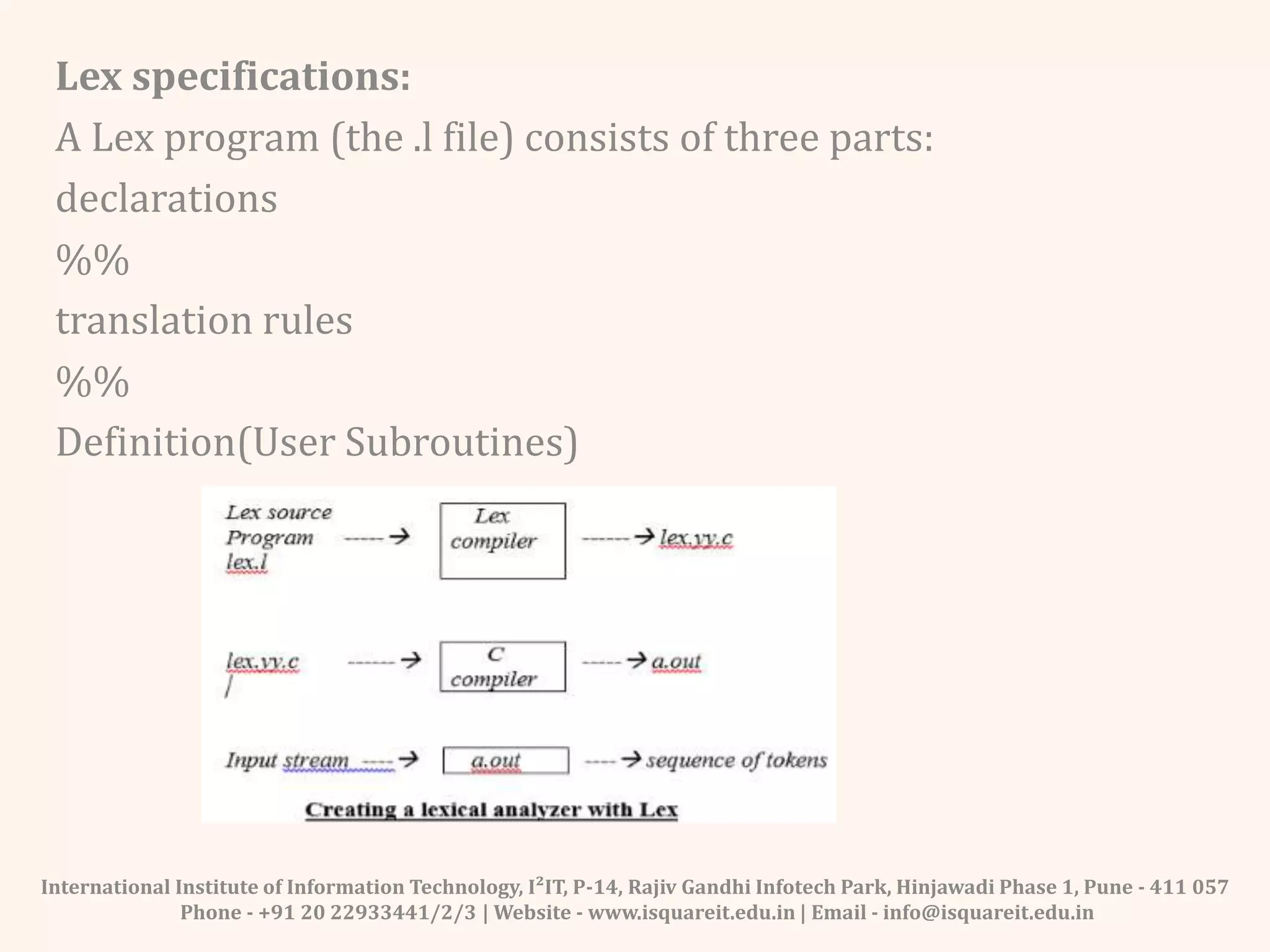 What Is LEX and YACC? | PPTX | Desktop Publishing | Computer Software and Applications