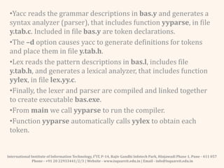 What Is LEX and YACC? | PPTX | Desktop Publishing | Computer Software and Applications