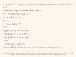What Is LEX and YACC? | PPTX | Desktop Publishing | Computer Software and Applications