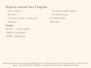 What Is LEX and YACC? | PPTX | Desktop Publishing | Computer Software and Applications