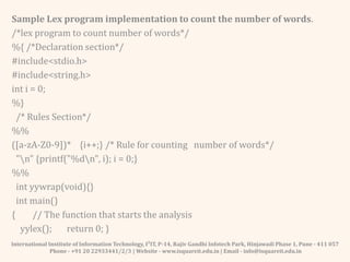 What Is LEX and YACC? | PPTX | Desktop Publishing | Computer Software and Applications