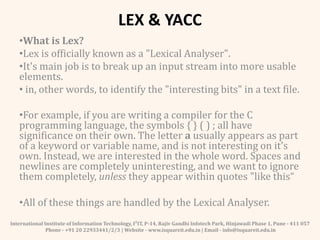 What Is LEX and YACC? | PPT