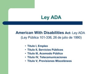 Ley ADA | PPT