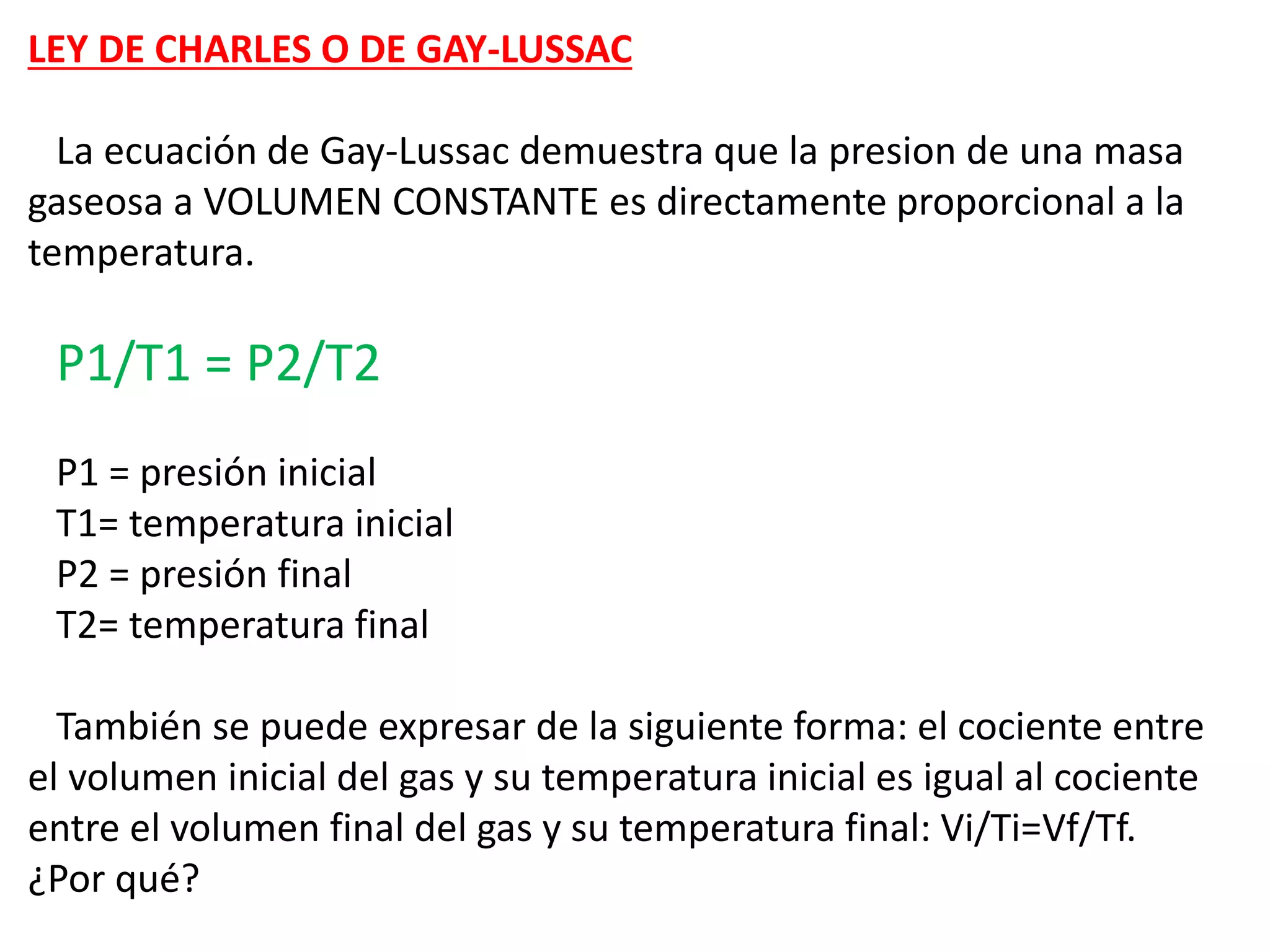 Ley de los Gases Ideales | PPTX