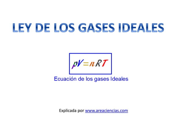 Ley de los Gases Ideales | PPTX