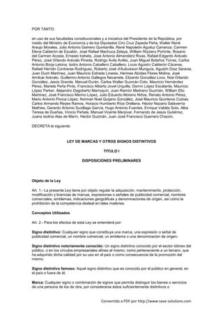 Ley de-marcas-y-otros-signos-distintivos | PDF