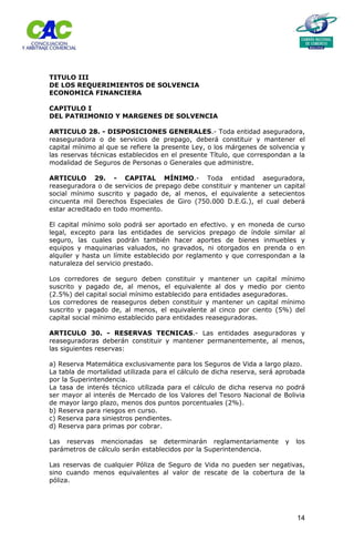 Ley de-seguros-bolivia | PDF