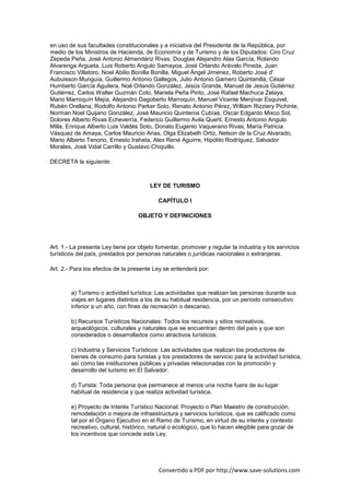 Ley de-turismo | PDF