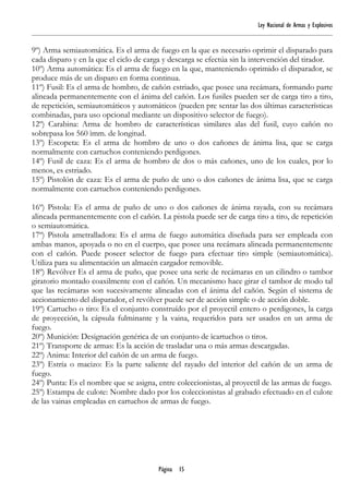 Ley nacional de armas y explosivos | PDF