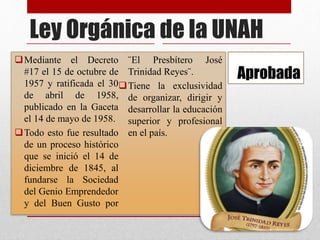 Ley orgánica de la UNAH | PPTX
