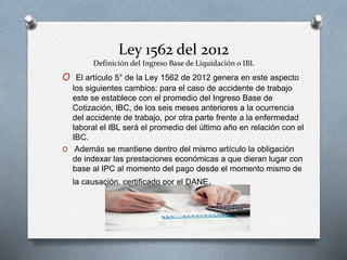 Ley 1562 del 2012 | PPTX