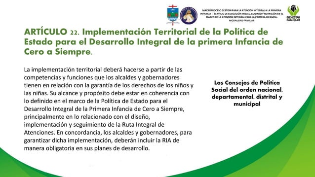 Ley 1804 de primera infancia | PPTX