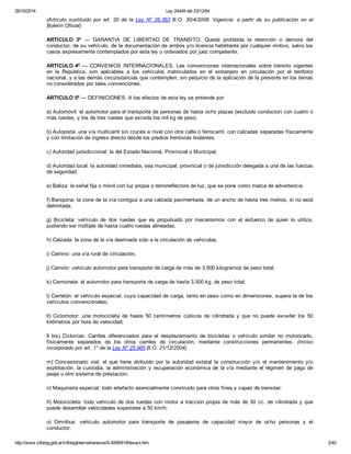 Ley 24449 del 23 12 94 | PDF