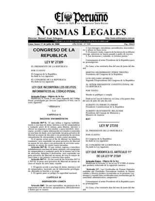 Ley 27269 ley firmas y certificados digitales | PDF