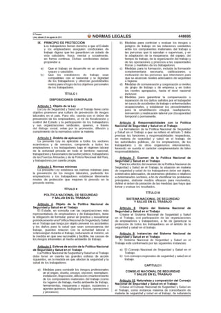 Ley 29783 seguridad y salud en el trabajo | PDF